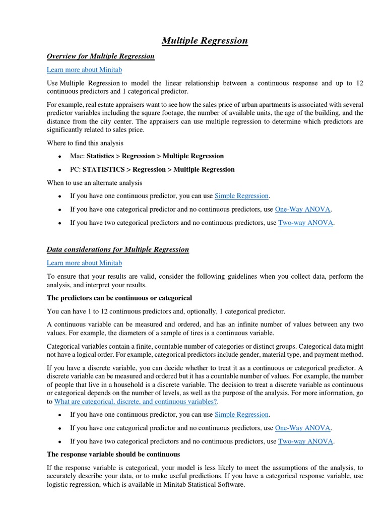 Understanding the Factors that Impact Wrinkle Resistance Through Multiple Regression Analysis ...