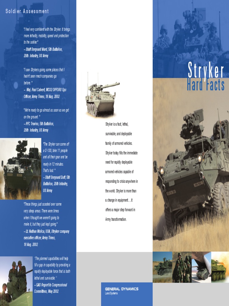 Stryker Hard Facts | PDF | Tanks | Military Technology
