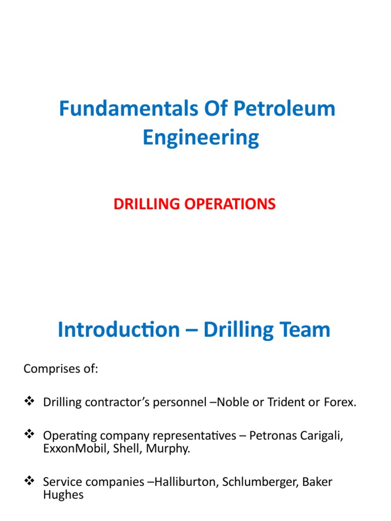 Chapter 4 Drilling Operations | PDF | Casing (Borehole) | Blowout (Well ...