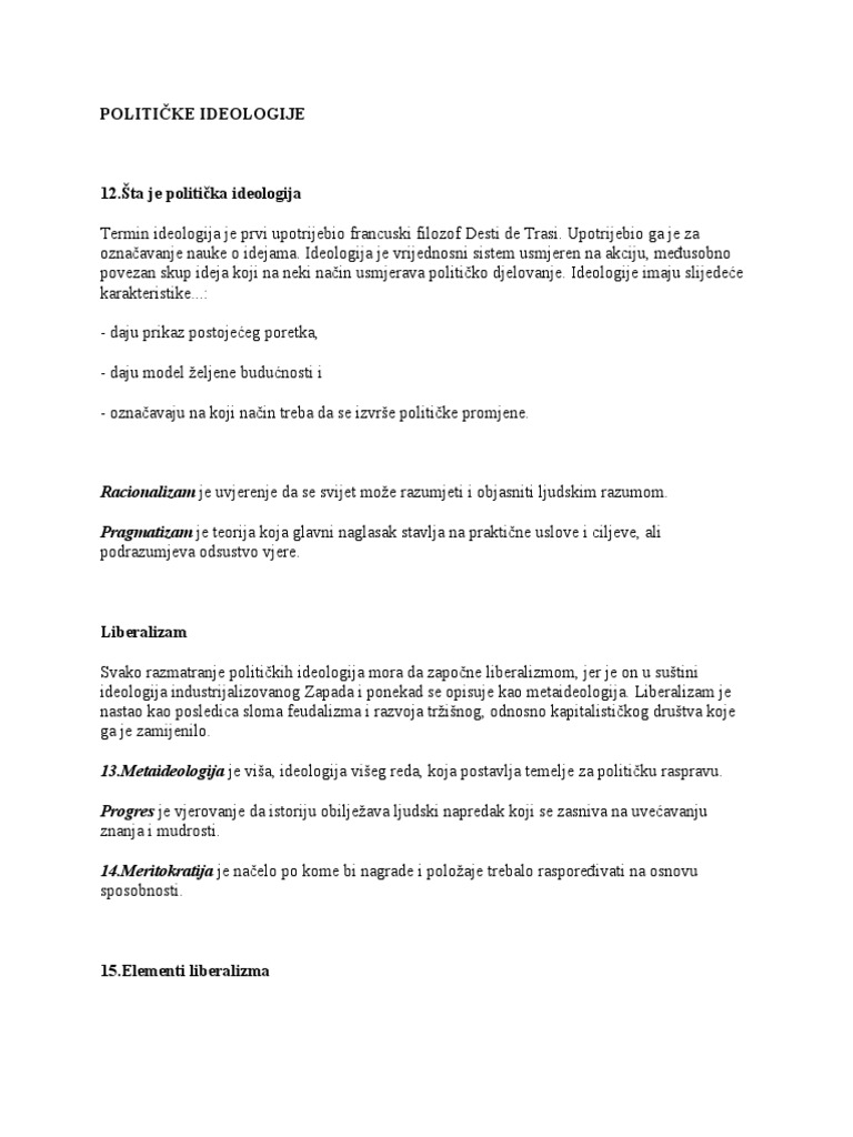 Političke Ideologije | PDF
