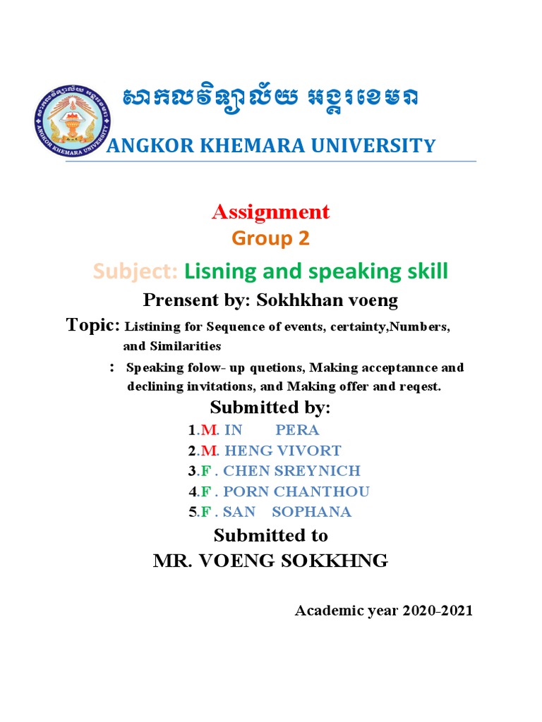 Listening Skills 2 | PDF | Hearing | Question