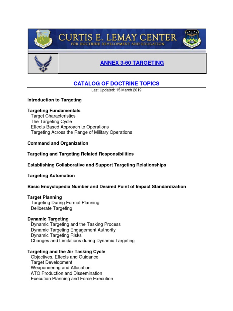 3-60-Annex-USAF TARGETING DOCTRINE | PDF | United States Air Force ...