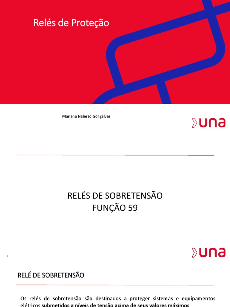 03 F Relés De Proteção Relé De Sobretensão 59 E Subtensão Pdf