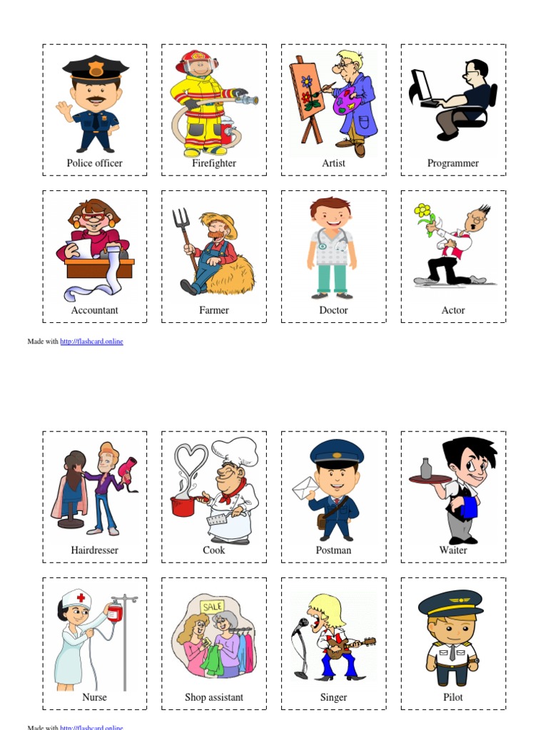 Jobs Flashcards PDF | PDF