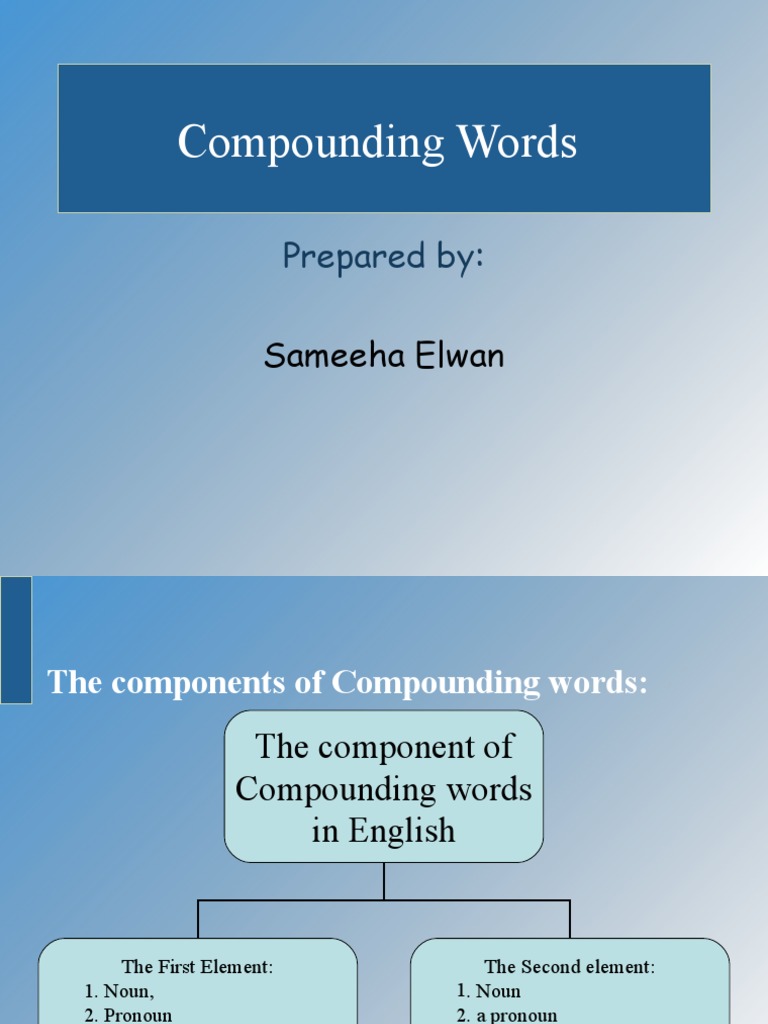 Compounding Words: Prepared by | PDF | Adjective | Word