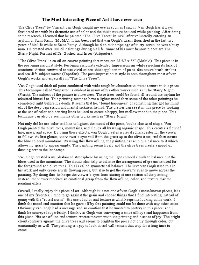 The Most Interesting Piece of Art I Have Ever Seen | PDF ...