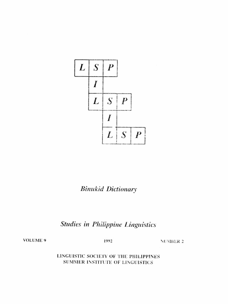 Binukid Dictionary | PDF