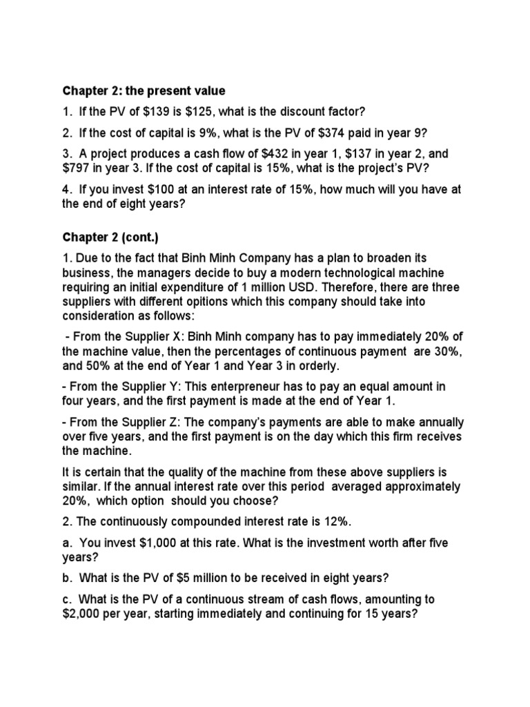 Chapter 2: The Present Value | PDF | Bonds (Finance) | Yield (Finance)