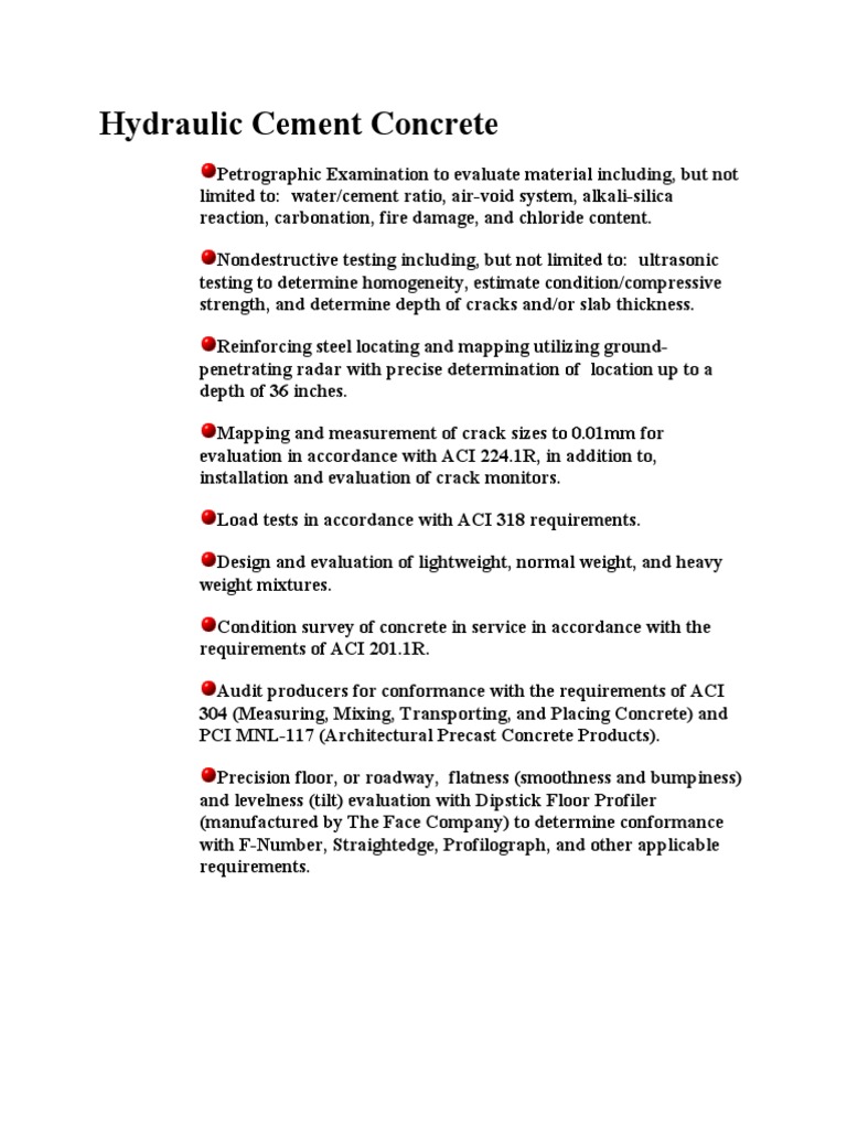 Hydraulic Cement Concrete | PDF