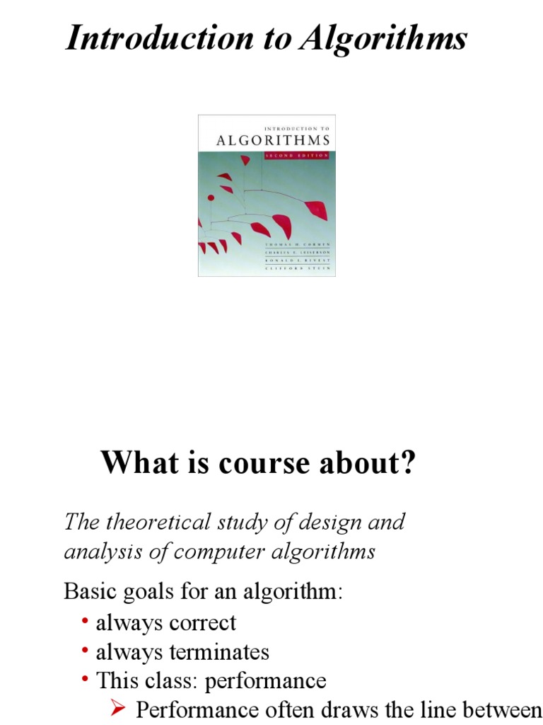 Introduction To Algorithms | PDF | Computational Science | Computer Science