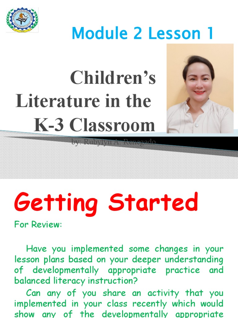 Module 2 Lesson 1: Children's Literature in The K-3 Classroom | PDF ...