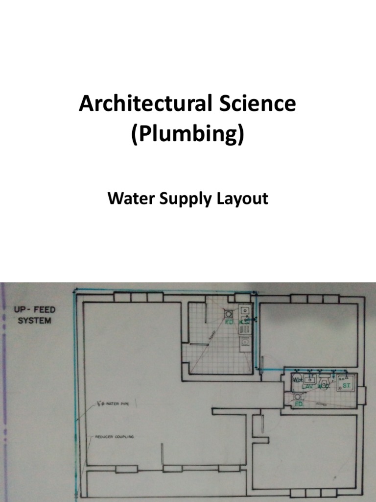 Architectural Science (Plumbing) : Water Supply Layout | PDF