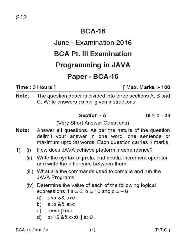 Java Prog Qp Pdf Java Programming Language Systems Engineering