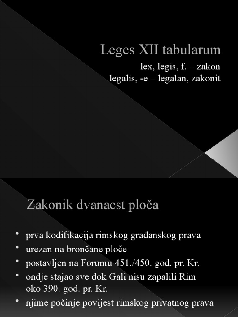 Leges XII Tabularum 3. Provjera | PDF