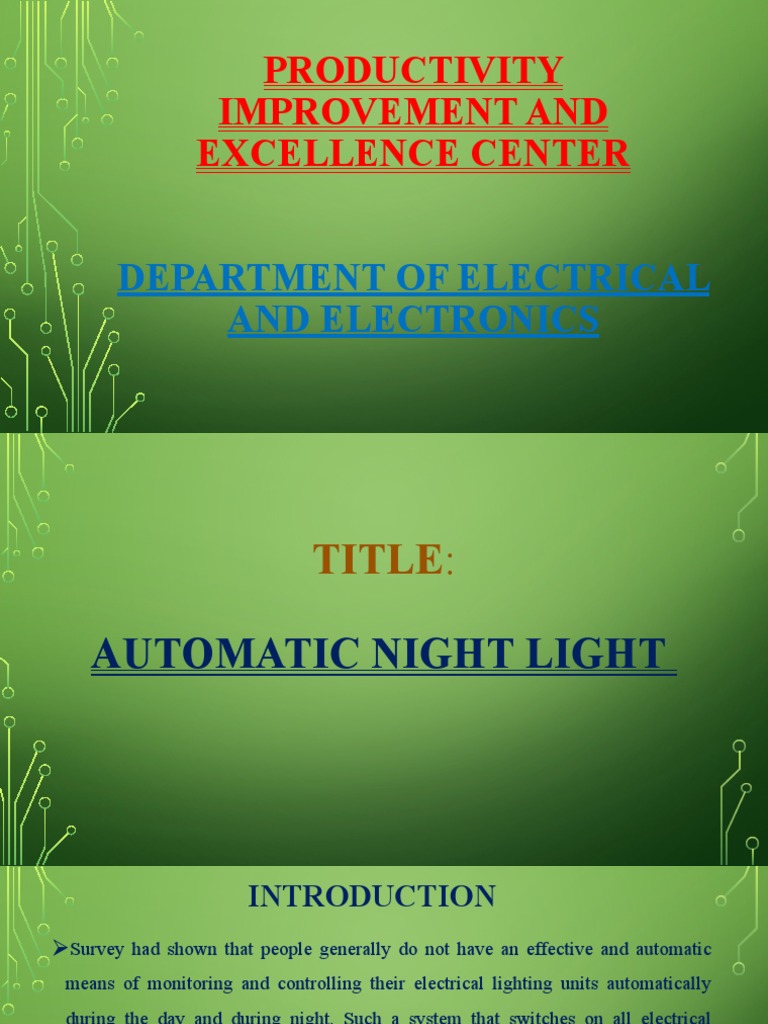 4.automatic Night Light | PDF | Street Light | Lighting