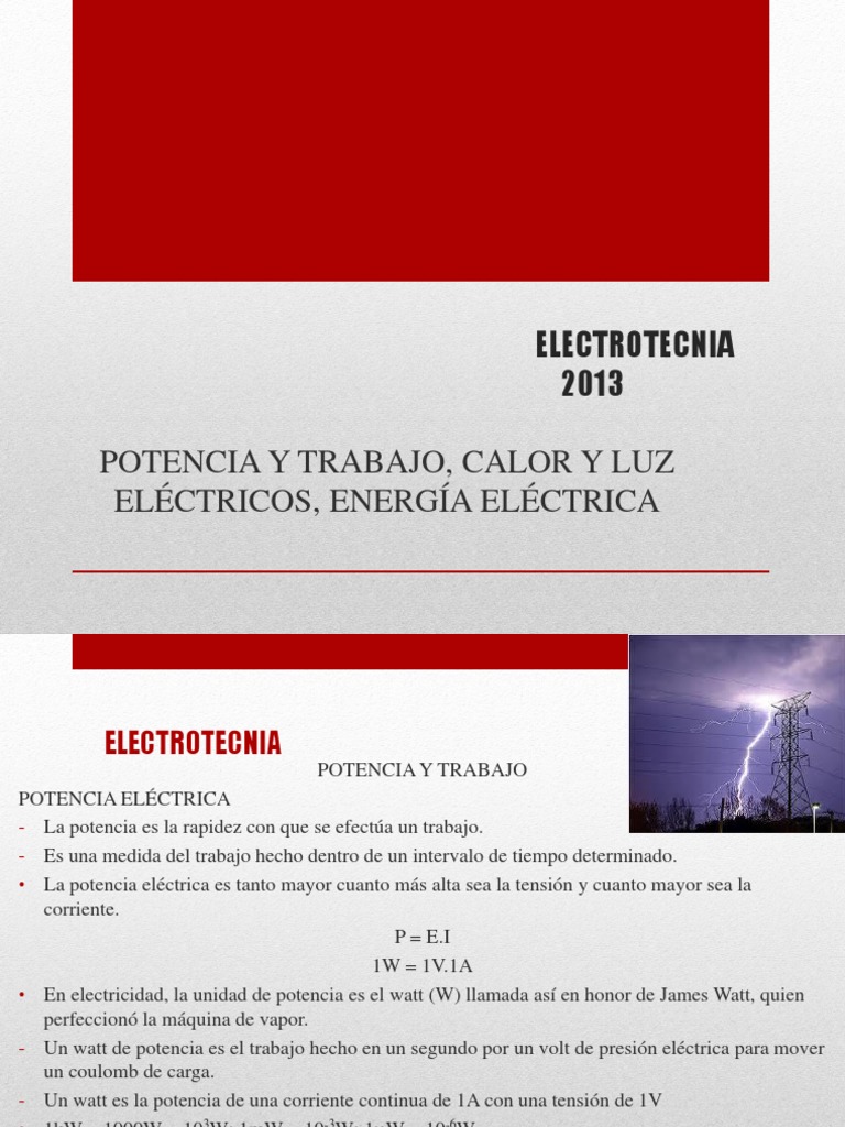 Electrotecnia 4 | PDF | Resistencia Eléctrica y Conductancia | Energia electrica
