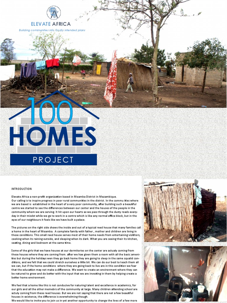 Providing Shelter and Dignity: Elevate Africa's 100 Homes Project to ...