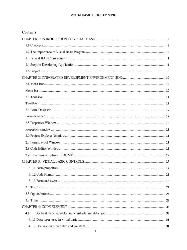 Visual Basic PDF | PDF | Variable (Computer Science) | Summation