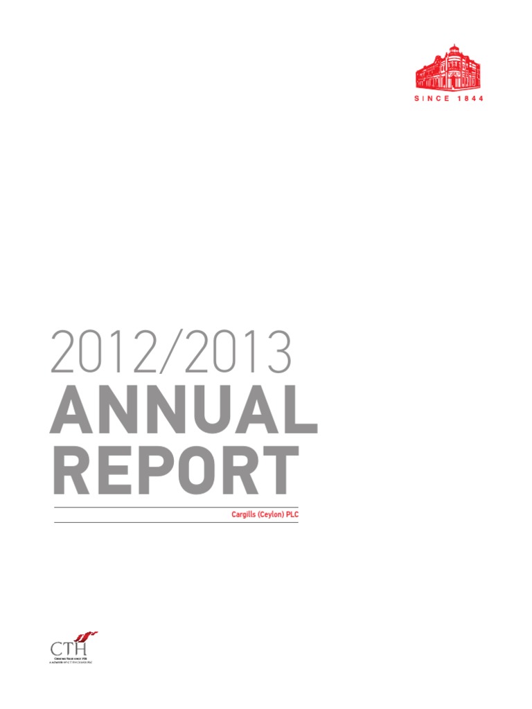 Cargills Annual Report 2013 PDF | PDF | Business | Economies