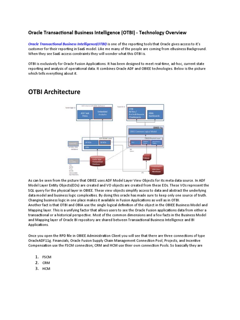 Oracle Transactional Business Intelligence | PDF | Business ...
