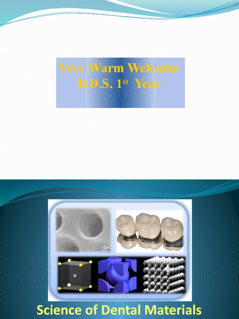 Overview of Dental Materials Science | PDF | Dental Material | Biomaterial