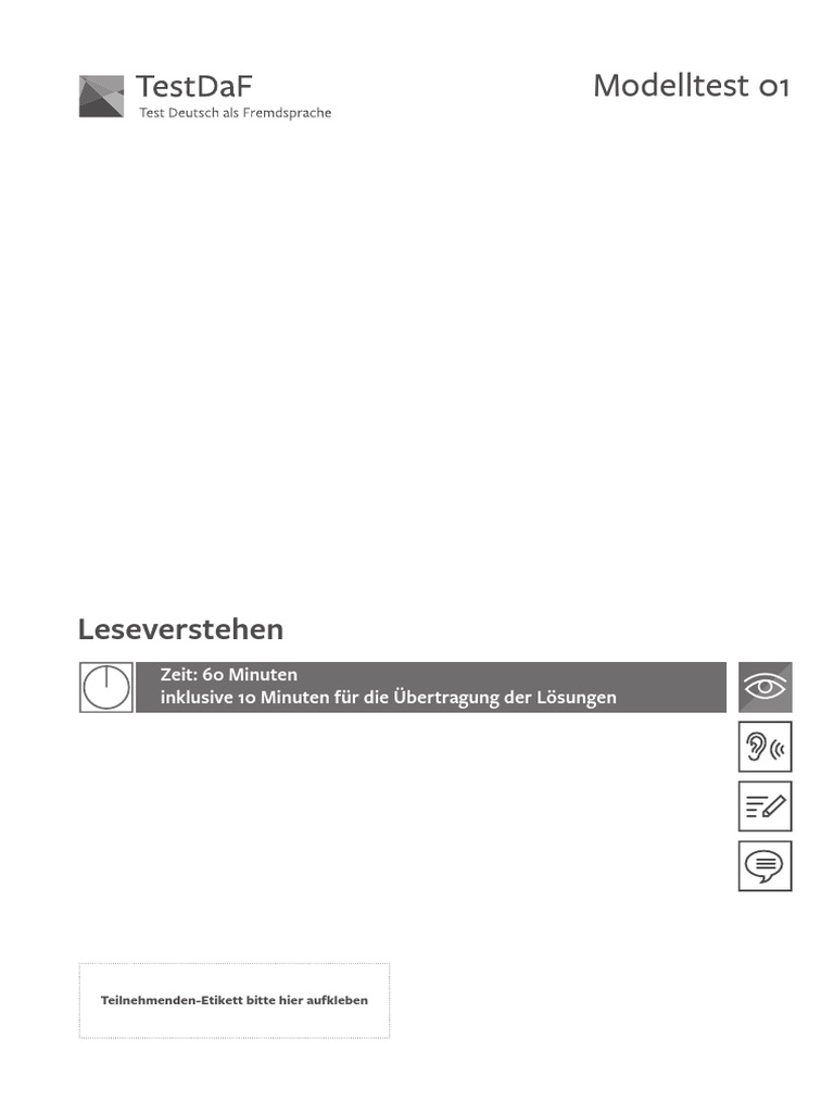 Modelltest 01 LV Heft PDF | PDF