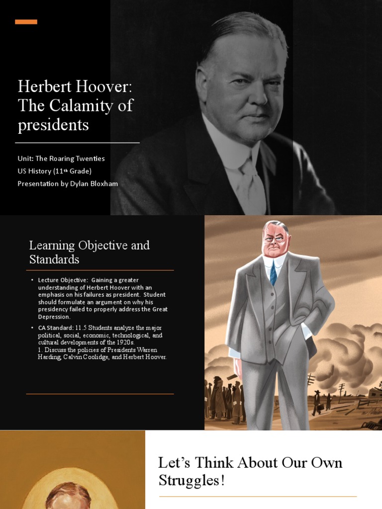 Herbert Hoover Presentation | PDF | Herbert Hoover | Great Depression