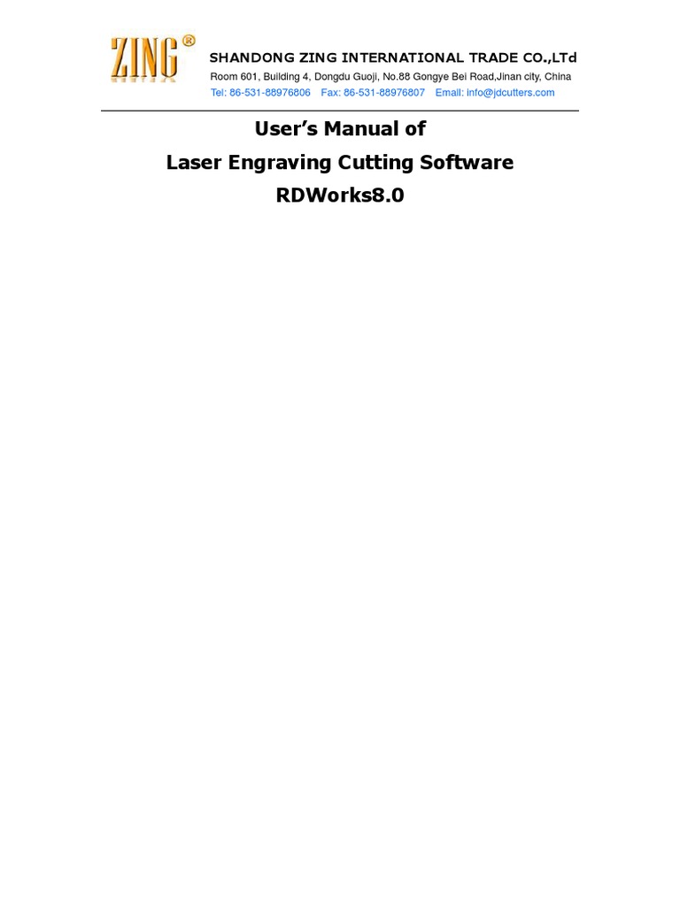 User'S Manual of Laser Engraving Cutting Software Rdworks8.0 | Download ...