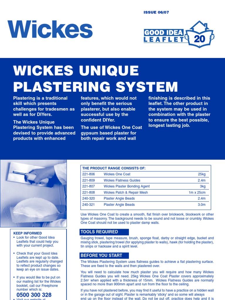Wickes Plaster | PDF | Plaster | Building Technology