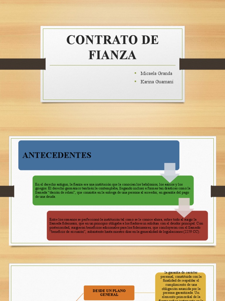Contrato de Fianza | PDF | Garantía | Pagos