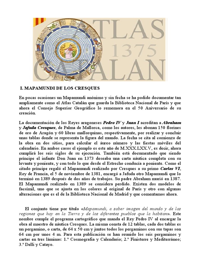 Atlas Catalán de 1375, Mapamundi de Los Cresques (Biblioteca Gonzalo de ...
