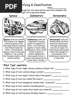 Rocks & Minerals - Unit Test (Answer Key) | PDF | Rock (Geology ...
