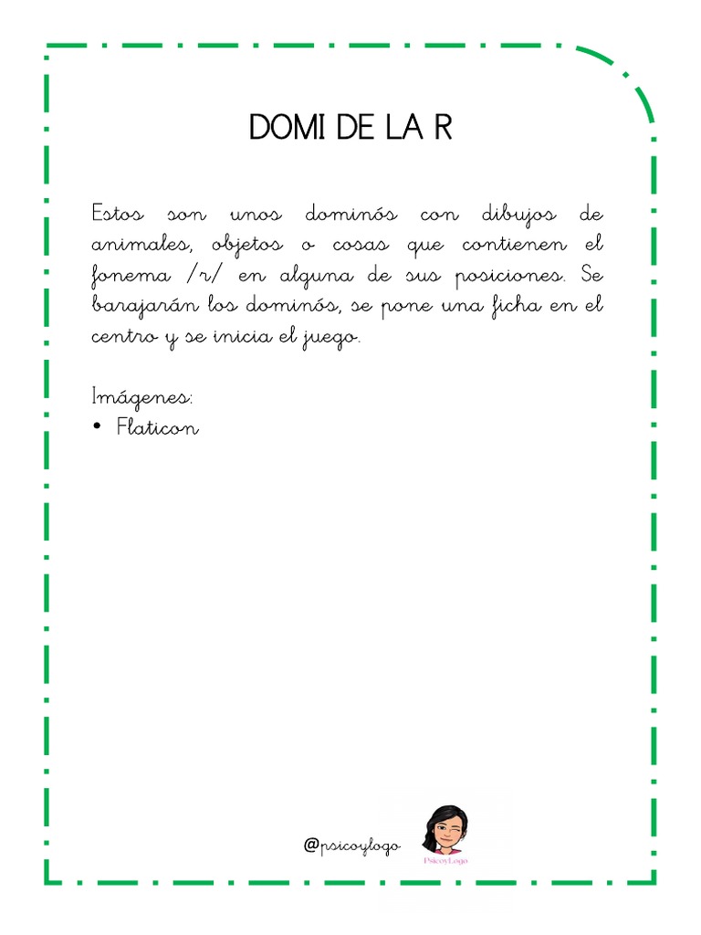 Dominó Fonema R | PDF