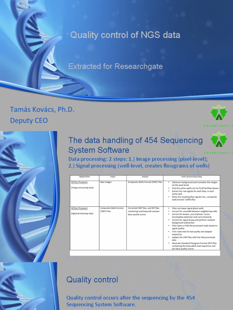 Quality Control of NGS Data: Extracted For Researchgate | Download Free ...