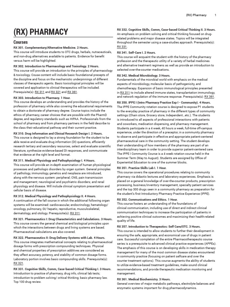 RX PDF | PDF | Pharmacy | Pharmacology