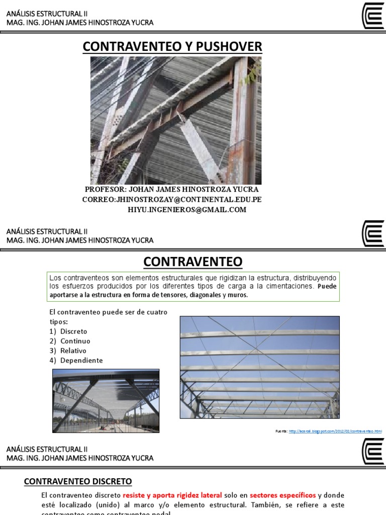 Clase 15-Contraventeo y Pushover (Alumno) PDF | PDF | Análisis ...