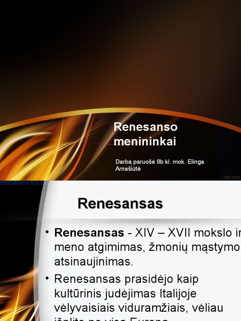 Renesanso Menininkai | PDF