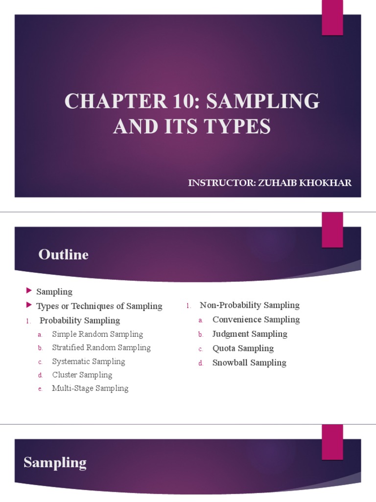 Chapter 10 - Sampling and Its Types | PDF | Sampling (Statistics ...