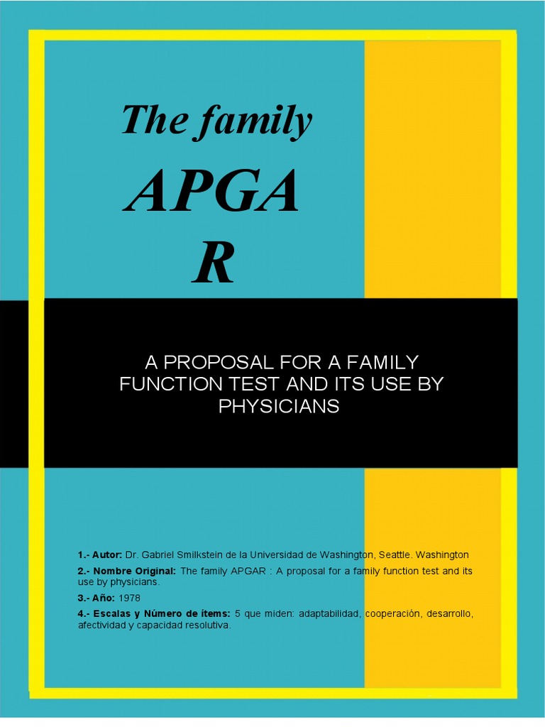 Evaluación Familiar APGAR: Función y Uso | PDF | Alfa de Cronbach | Las emociones