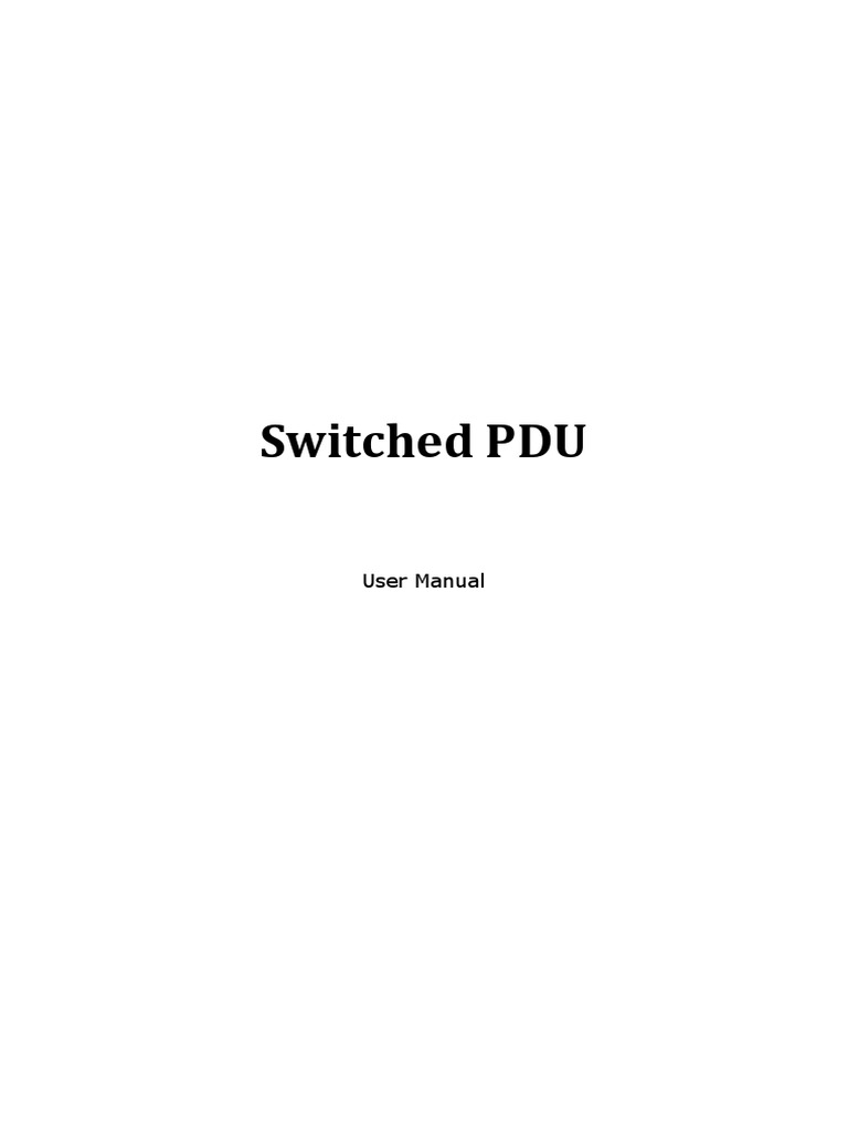 Switched PDU: User Manual | PDF | Ip Address | Computer Network