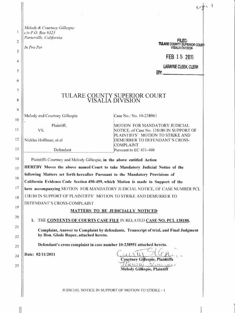 Legal Brief-Motion For Mandatory Judicial Notice | PDF | Judiciaries ...
