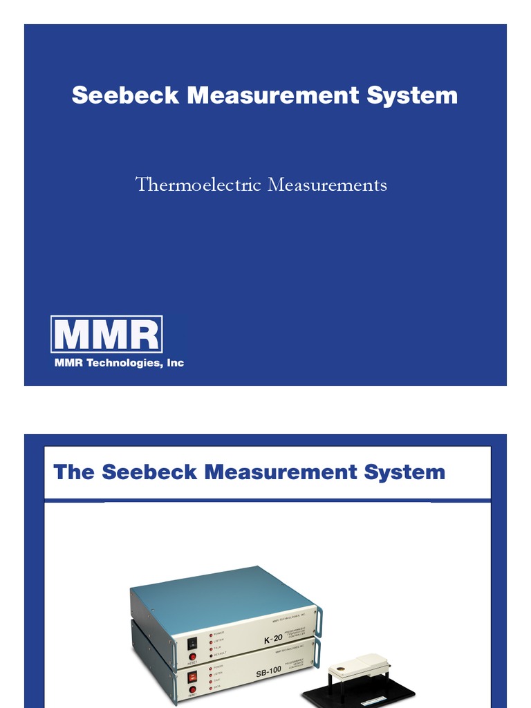 Seebeck Measurement System: Thermoelectric Measurements | PDF ...