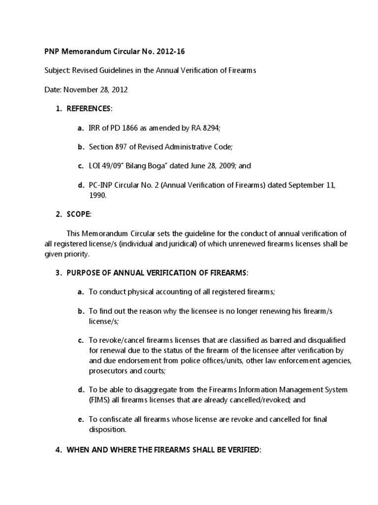 PNP Memorandum Circular No 2021-16 | PDF | License | Justice