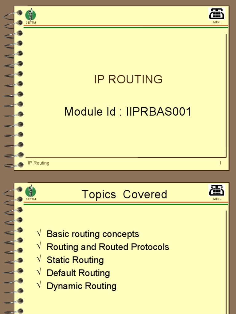 Mod 10 IP ROUTING IIPRBAS001 | PDF | Routing | Router (Computing)
