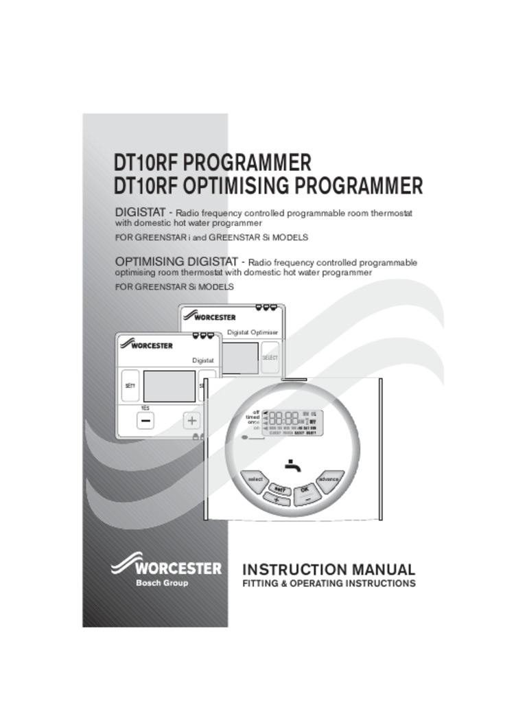 Heating+ +Worcester+DT10RF+Stat Programmer | PDF | Radio | Electrical ...