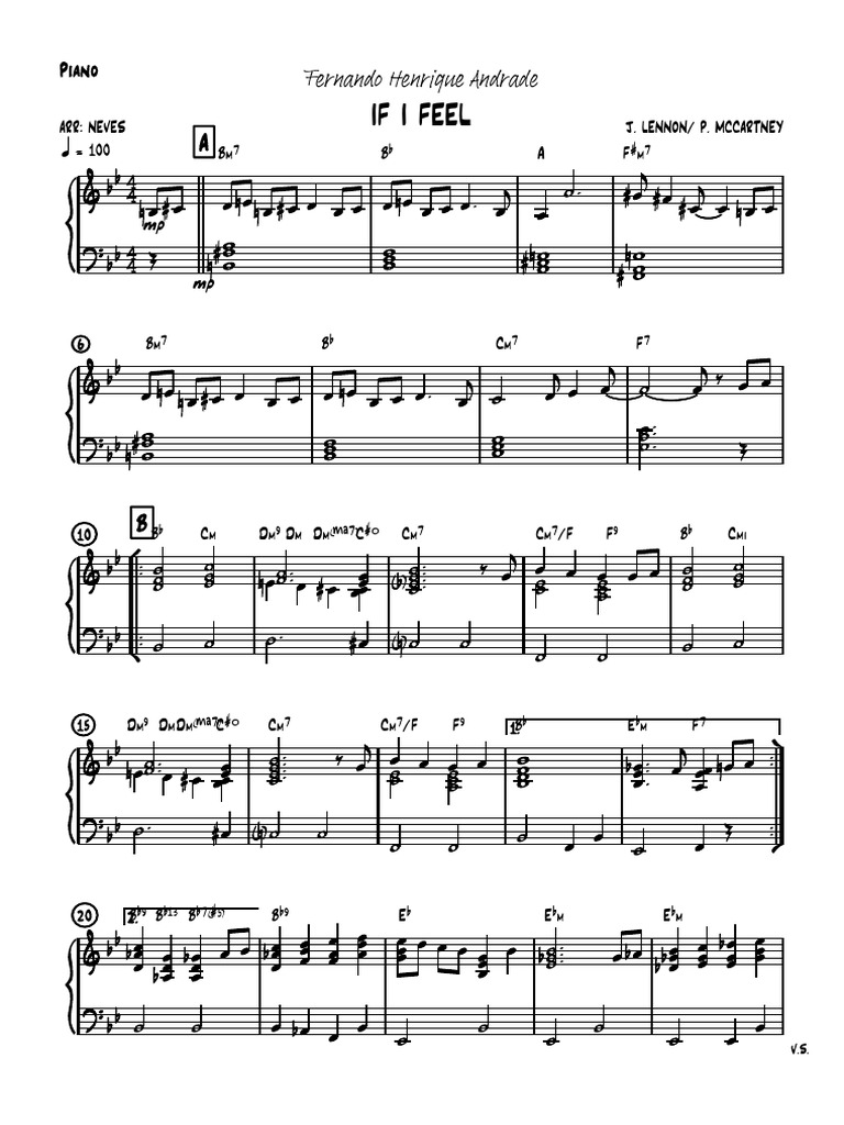 IF I FEEL - Piano-Signed | PDF