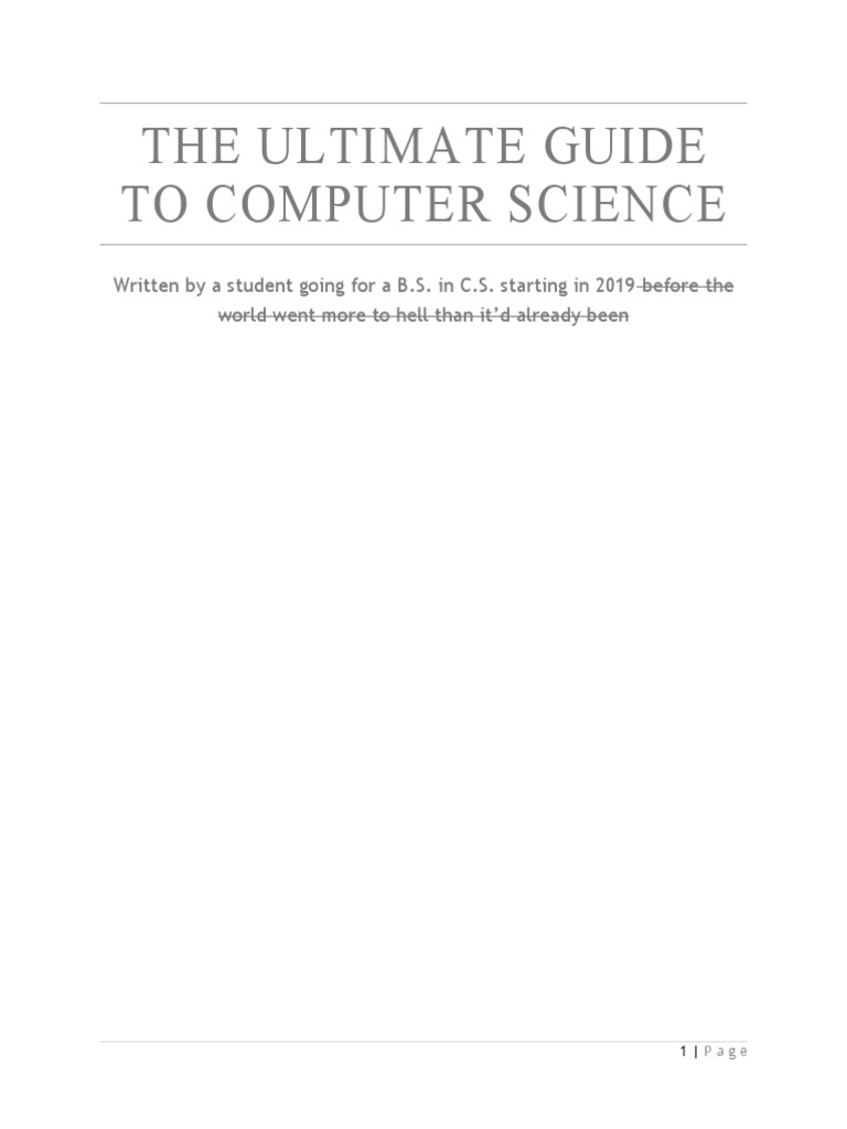 The Ultimate Guide To Computer Science Pdf Combinatorics Theoretical Computer Science