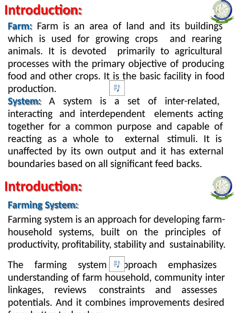 Lecture 12 Farming System | PDF | Crop Rotation | Intensive Farming