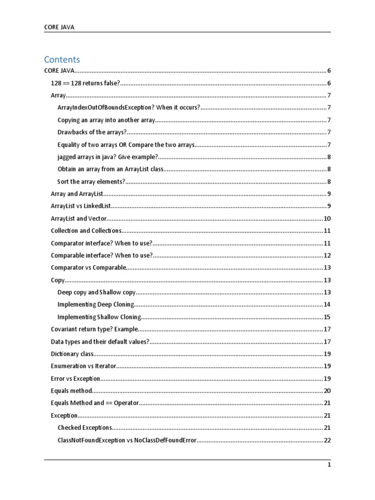 Java Corejava Pdf Array Data Structure Method Computer Programming 