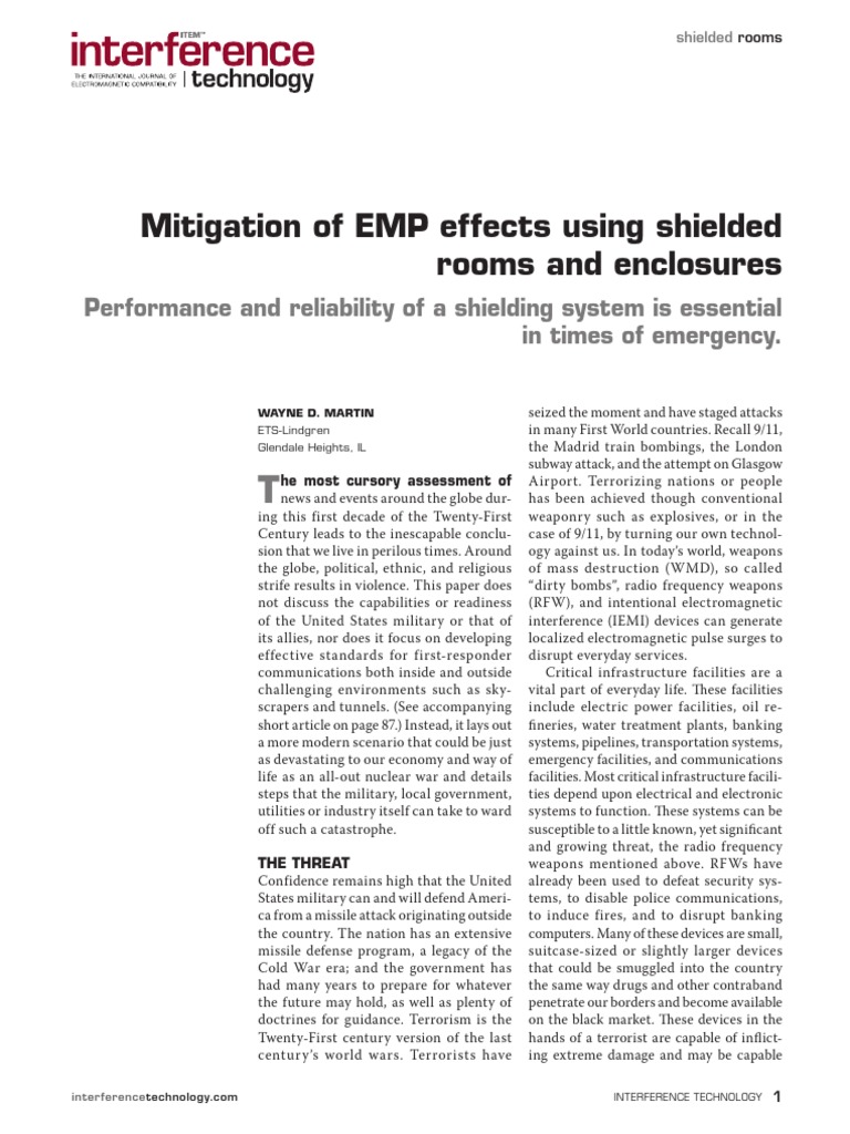 Mitigating EMP with Shielded Enclosures | PDF | Electronics ...